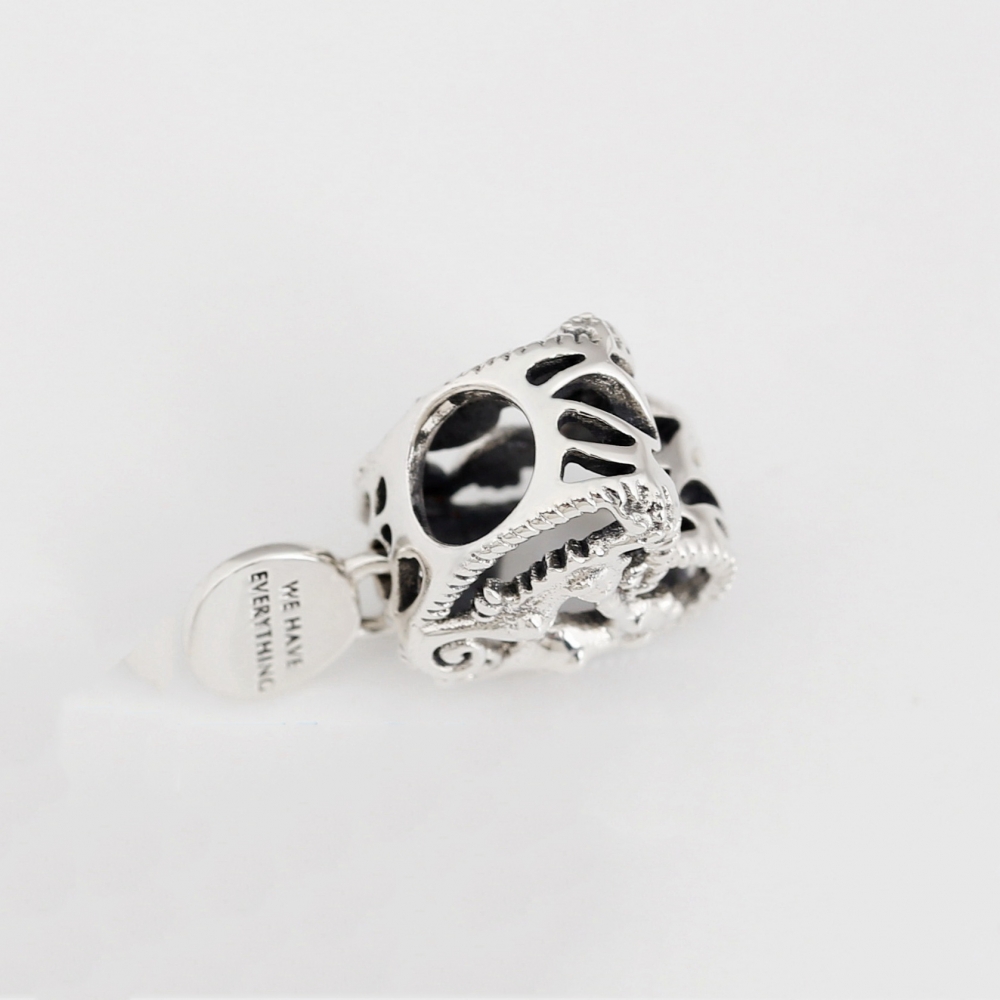 Charm PANDORA coeur hippocampes ajoure - 798949C00